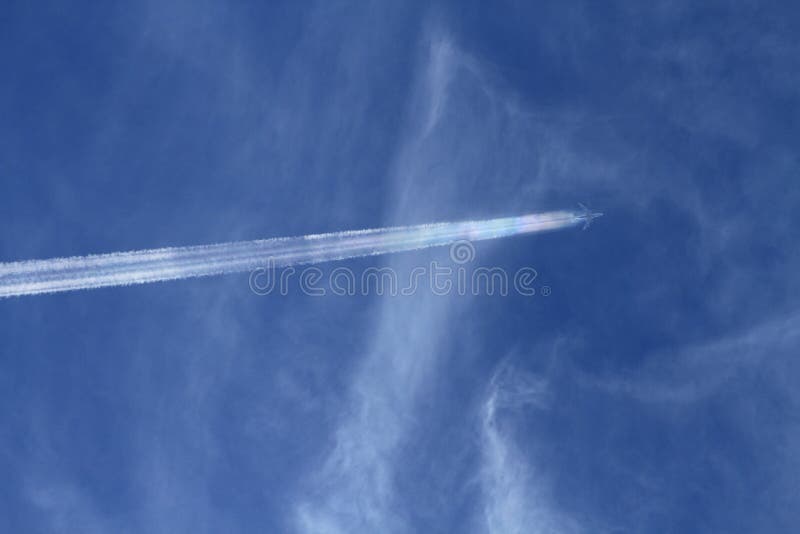 Jet Contrail stock image. Image of cloud, trail, outdoors - 27081119