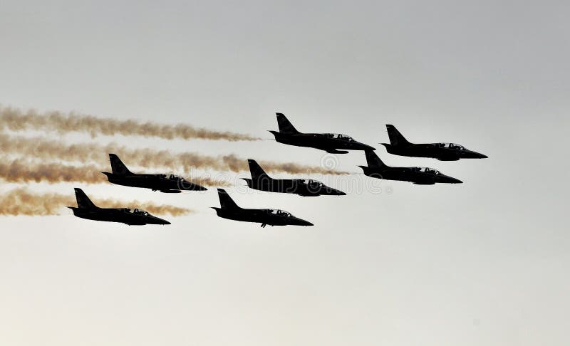 Jet display team stock photo. Image of flying, smoke - 21227356