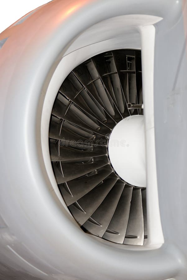 GEnx jet engine, rear view editorial photo. Image of turbofan - 9877691