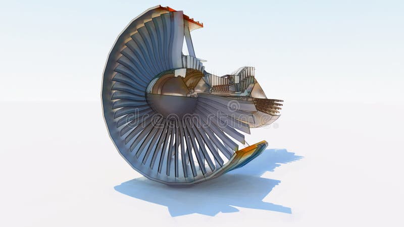 Jet Engine Aircraft. Computer Illustration in the Style of Hand Drawing ...