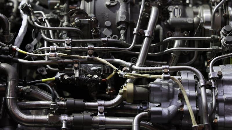 Jet Engine. Airplane Engine Side View Close Up Stock Video - Video of ...