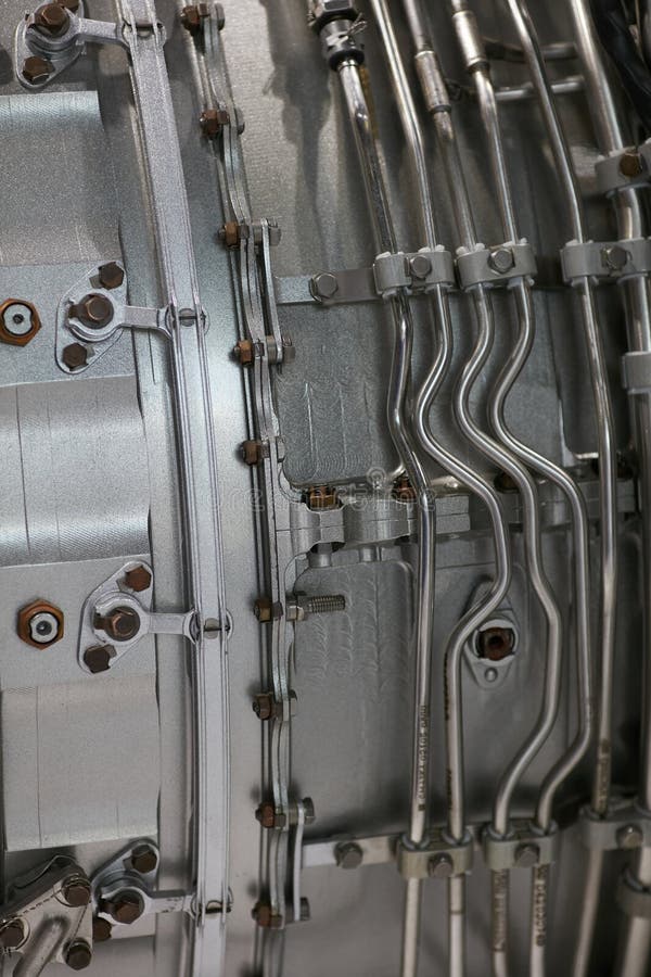 Jet Engine. Airplane Engine Side View Close Up Stock Image - Image of ...