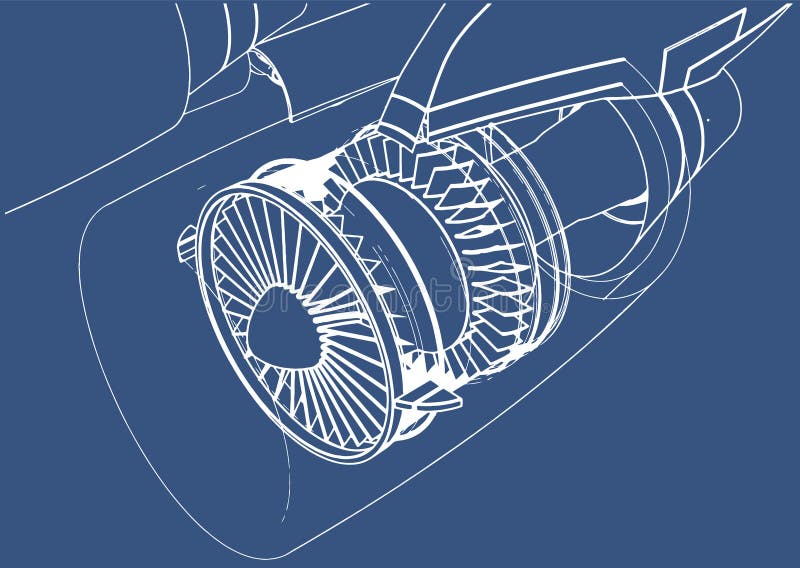 Jet Engine in an Airplane. X-ray Stock Vector - Illustration of power ...
