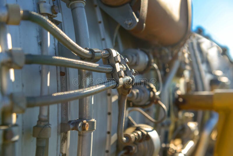 Jet Engine of a Fighter Plane Closeup Stock Photo - Image of industry ...