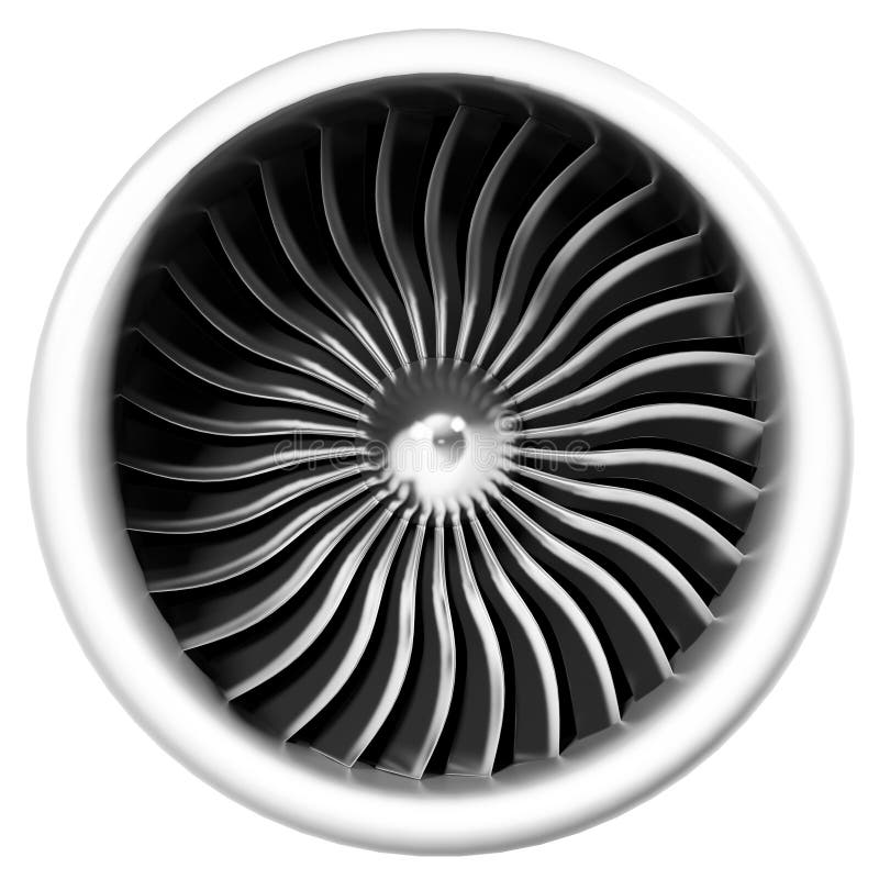 Front view of a jet engine stock illustration. Illustration of luxury ...