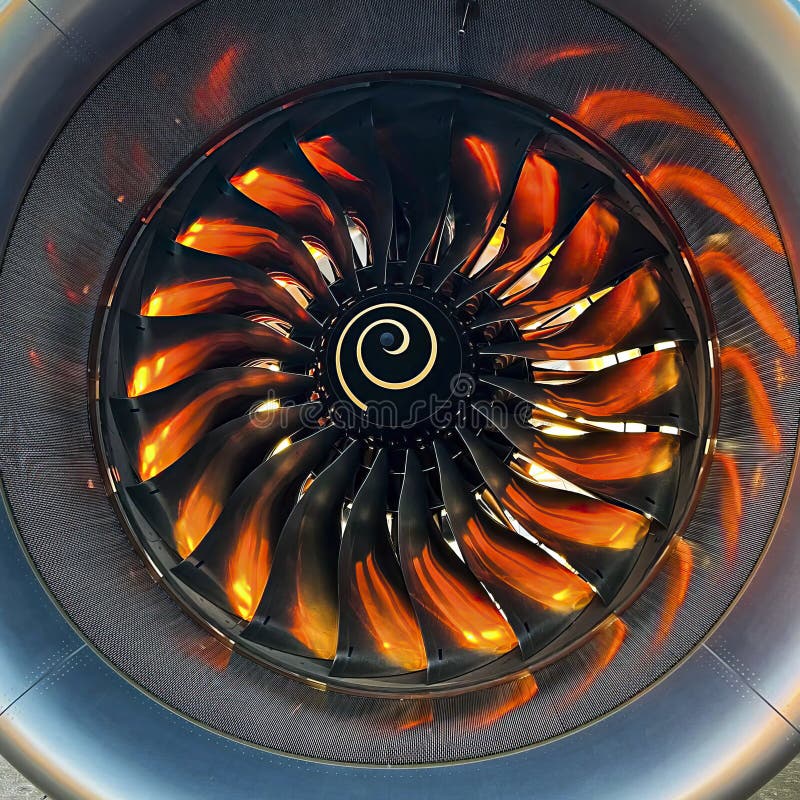 Jet Engine stock photo. Image of turbine, lighting, technology - 355725314