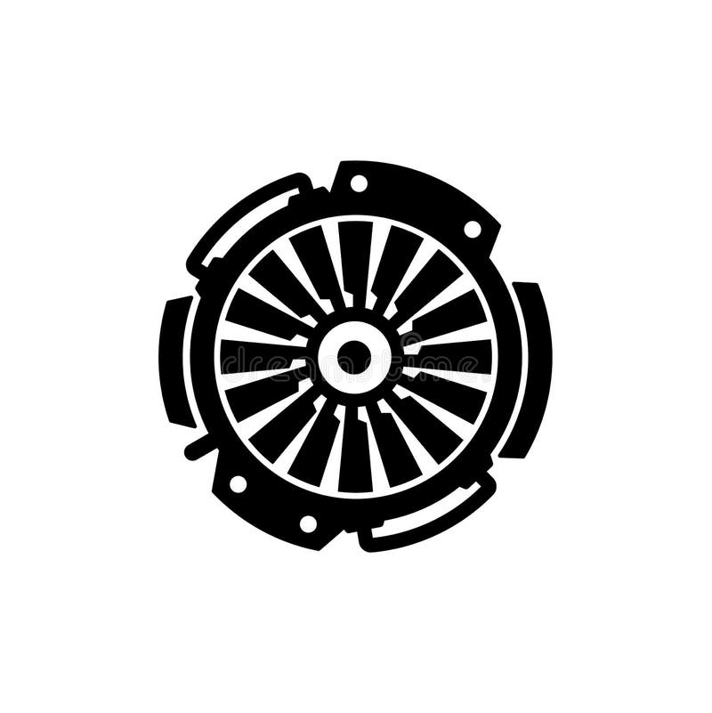 Jet Engine Icon Vector Isolated on White Stock Vector - Illustration of ...