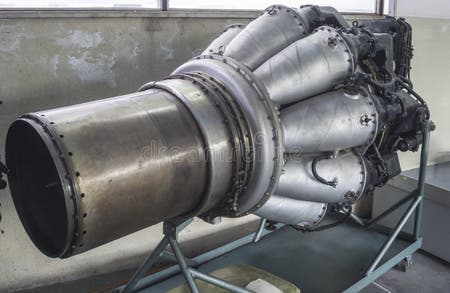 Jet Engine with Multiple Combustion Chambers Stock Photo - Image of ...