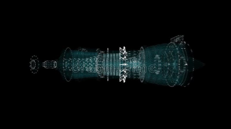 Jet Engine X-ray Transparent with Particles Stock Video - Video of ...