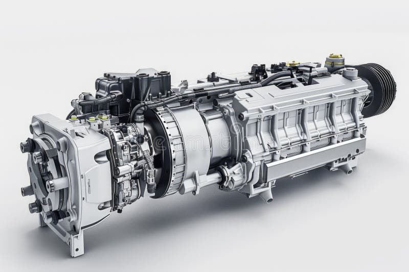 A Jet Engine Sitting on a Clean White Surface, Ideal for Industrial or ...