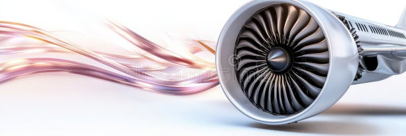 Jet Engine Turbine Power and Speed a Powerful Jet Engine Symbolizing ...