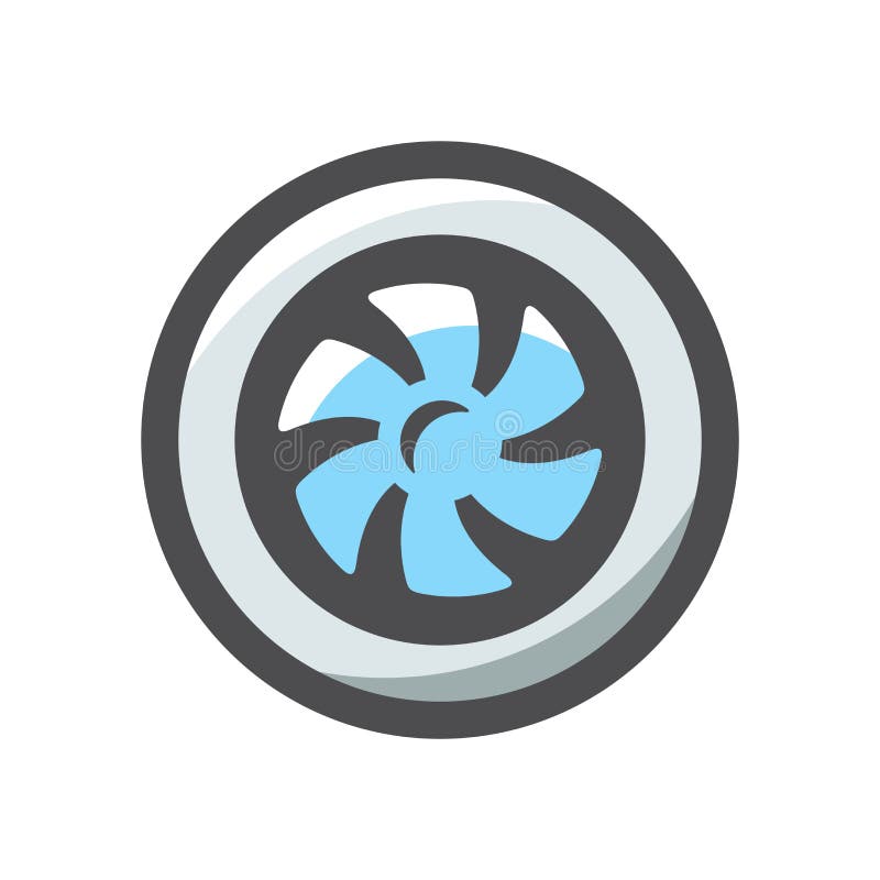 Jet Engine Turbine Vector Icon Cartoon Illustration. Stock Vector ...