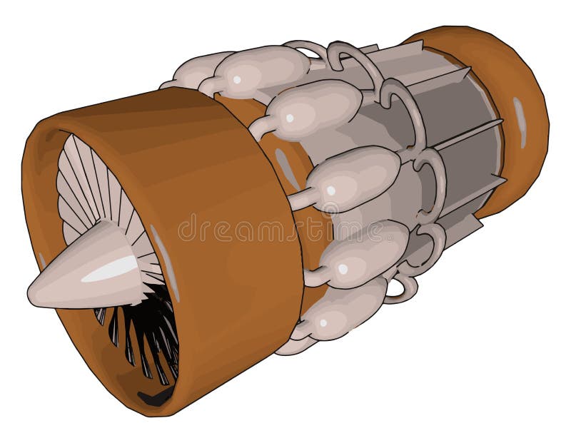 A Jet Engine Object Vector or Color Illustration Stock Vector ...