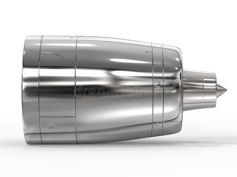 Jet Engine on White Background Stock Illustration - Illustration of ...