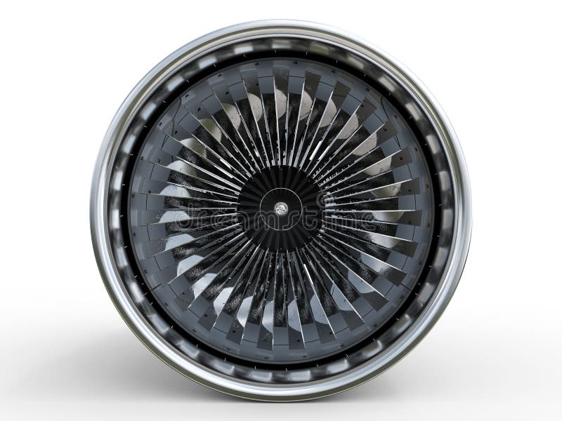 Jet Engine on White Background Stock Image - Image of motor, engine ...