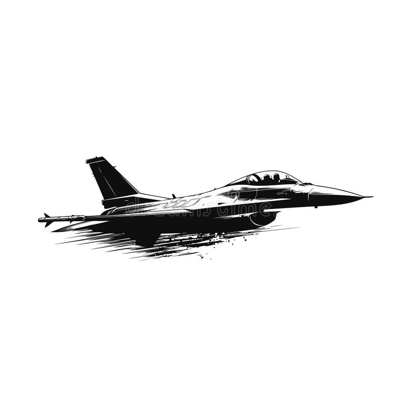 Jet Fighter Flying at High Speed. Stock Vector - Illustration of force ...