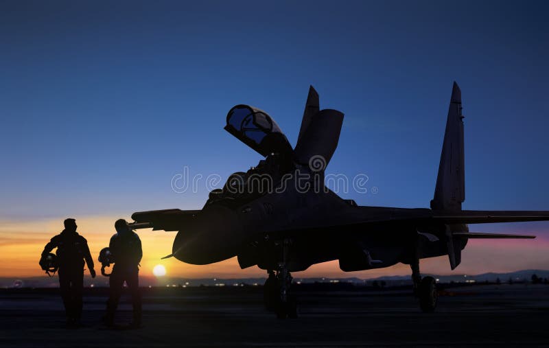 Fighter Pilot Military Airbase Sunset Stock Photos - Free & Royalty ...