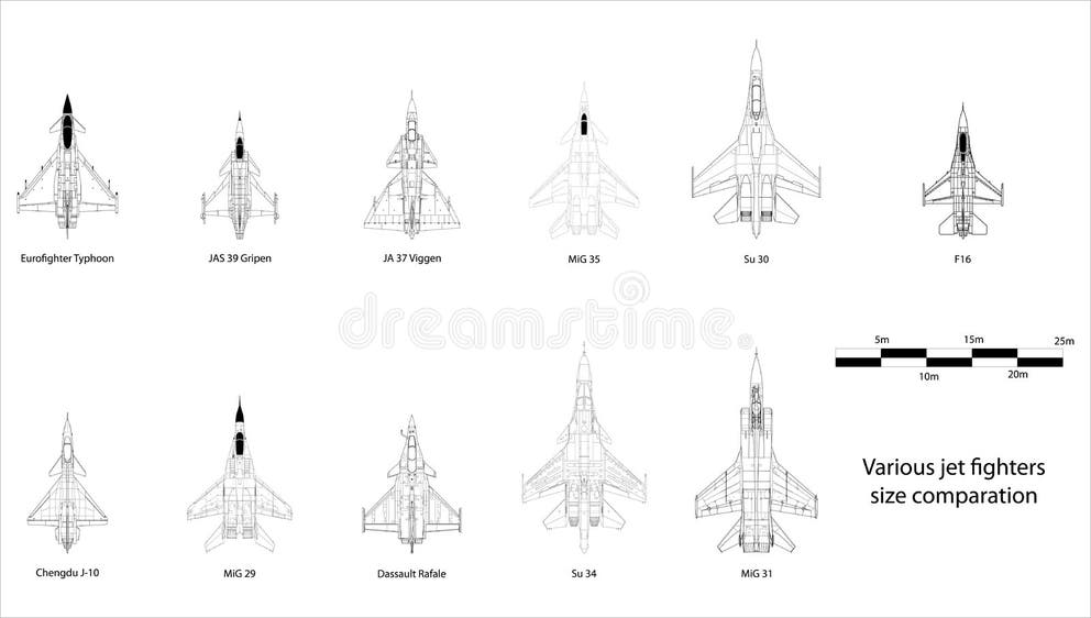 Jet fighters comparison stock vector. Illustration of fast - 29333902