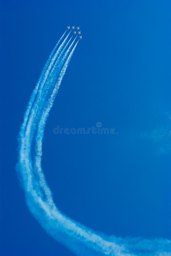 Jet fighters in formation stock photo. Image of loop, looping - 2434372