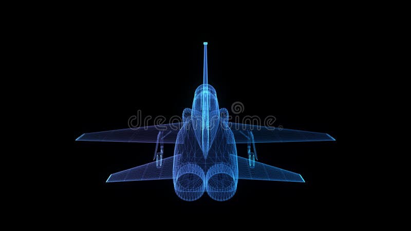 Jet in Flight from Abstract Polygonal Line. Low Poly Air Plane in ...