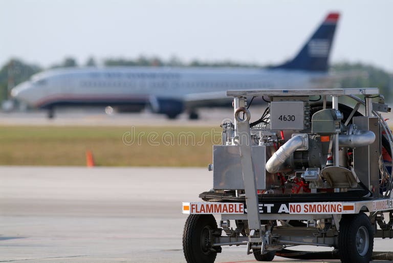 Jet Fuel Cart stock image. Image of tourism, airplane - 5074415