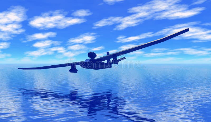Jet glider amphibian stock illustration. Illustration of airplane ...