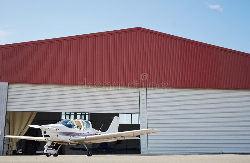 Jet Hangar in Airport Field Stock Image - Image of airplane, risk: 91858463