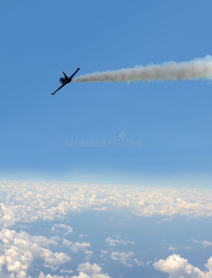 Jet at high altitude stock image. Image of speed, airplane - 23679405