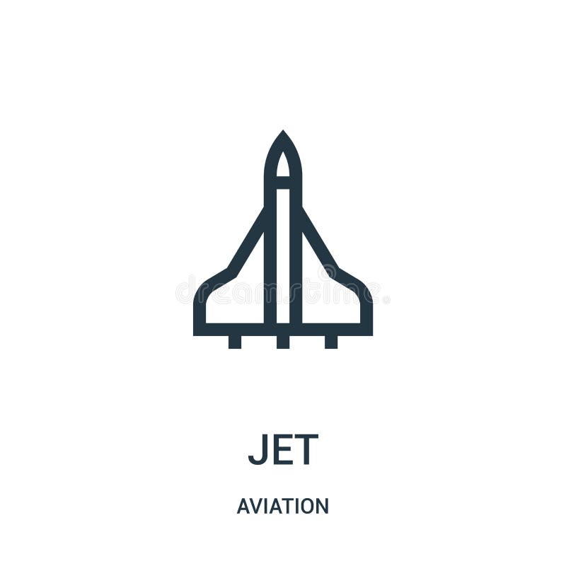 Jet Icon Vector from Aviation Collection. Thin Line Jet Outline Icon ...