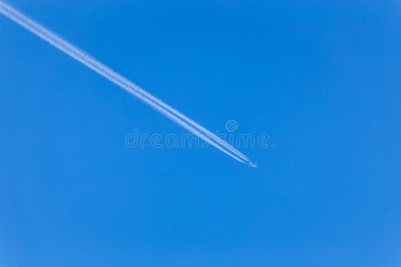 Jet. Inversion Trace of the Aircraft Stock Photo - Image of aviation ...
