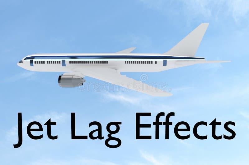 Jet Lag Effects concept stock illustration. Illustration of late ...