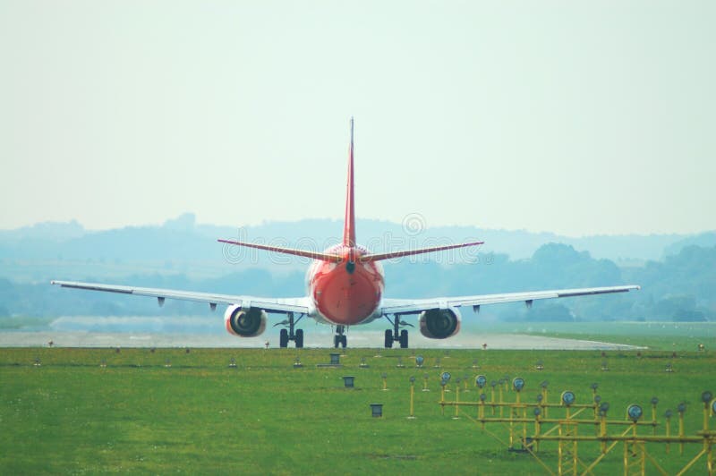Jet landing stock image. Image of plane, start, aviation - 1305917