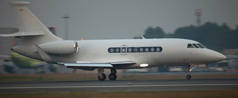 Jet landing stock image. Image of ground, private, midair - 26206581