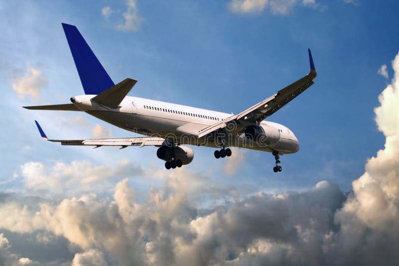 Jet landing stock photo. Image of arrival, airplane, motion - 5694744