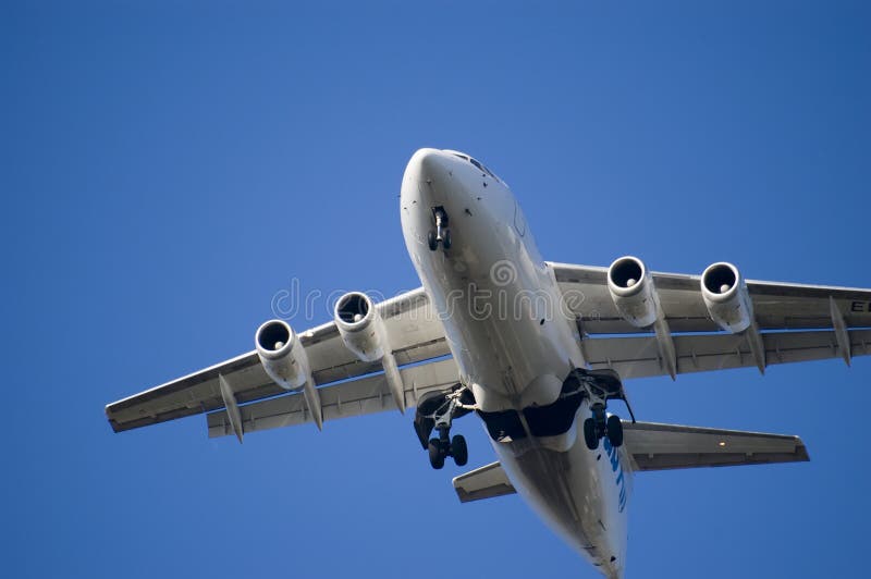 Jet landing stock image. Image of flight, airplane, atmosphere - 743017