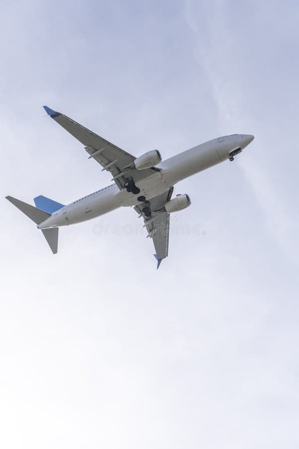 A Jet Passenger Plane Approaching the Runway of an Airport Stock Image ...