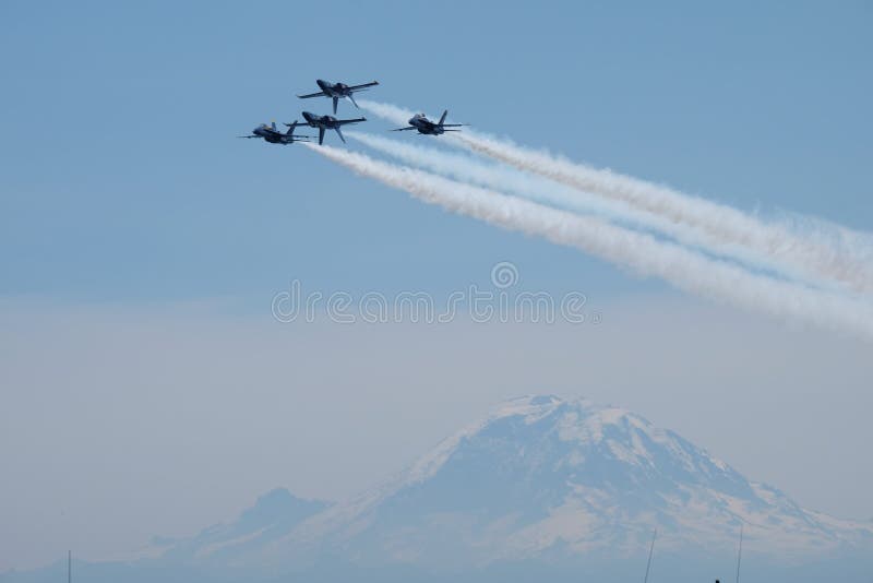 Jet Plane Air Show during Daytime Stock Image - Image of trail, vehicle ...