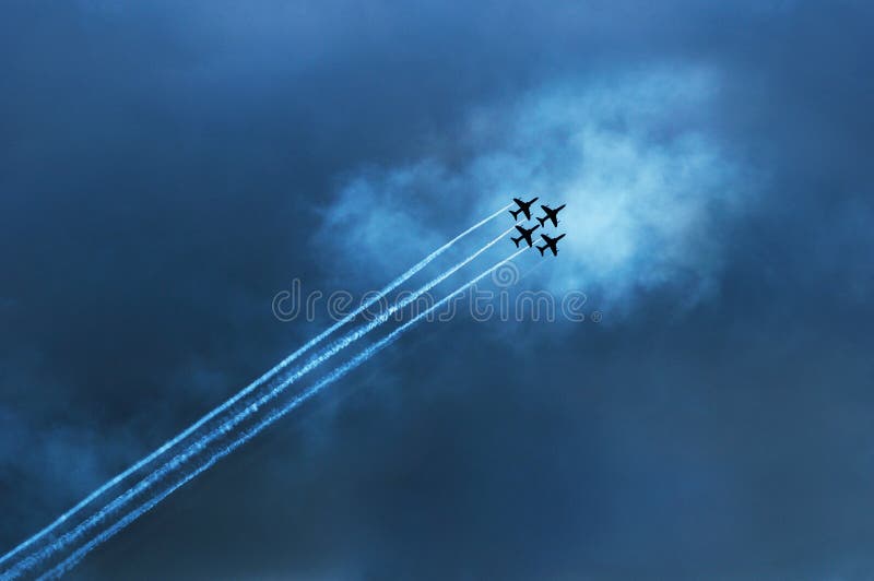Jet plane display team stock image. Image of airforce - 19391745
