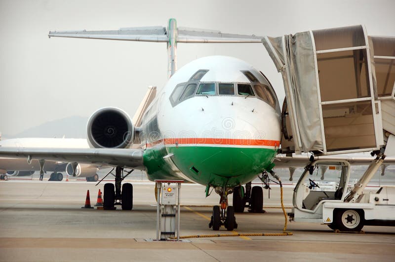 Jet Plane Landed 3 stock image. Image of wing, plane, pilot - 1569179