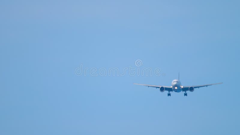 Jet Plane Landing, Front View Stock Video - Video of airport, vacation ...