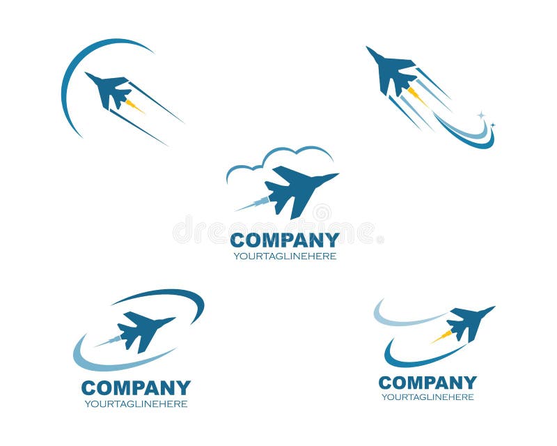 Jet Plane Logo Vector Icon Illustration Design Stock Vector ...