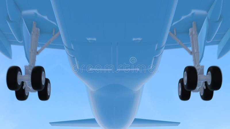 Jet plane in the sky stock video. Video of speed, animation - 258345023