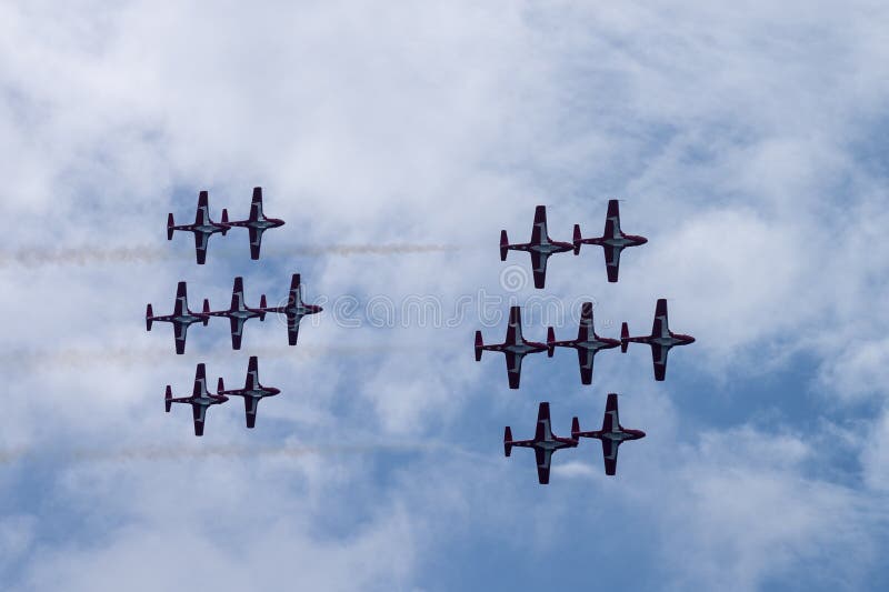 Jet Planes Flying in Formation Editorial Stock Photo - Image of ...