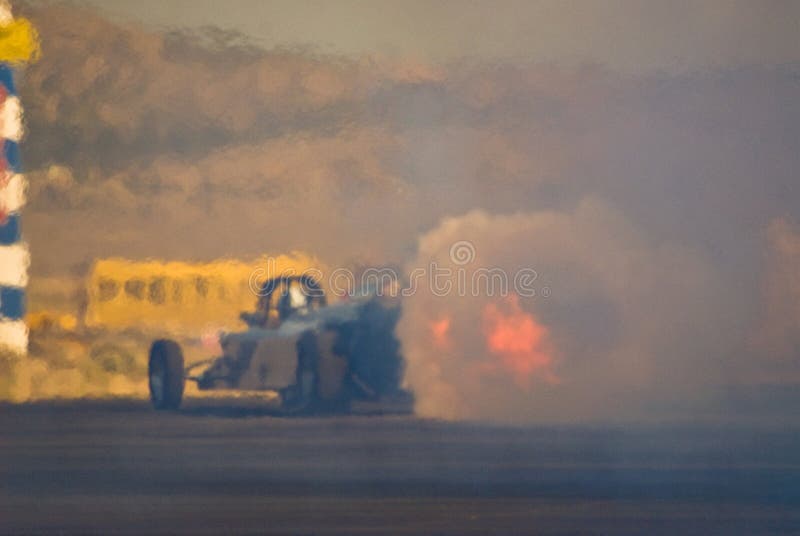 Jet Powered Drag Racing Car Stock Photo - Image of smoke, speed: 4251056