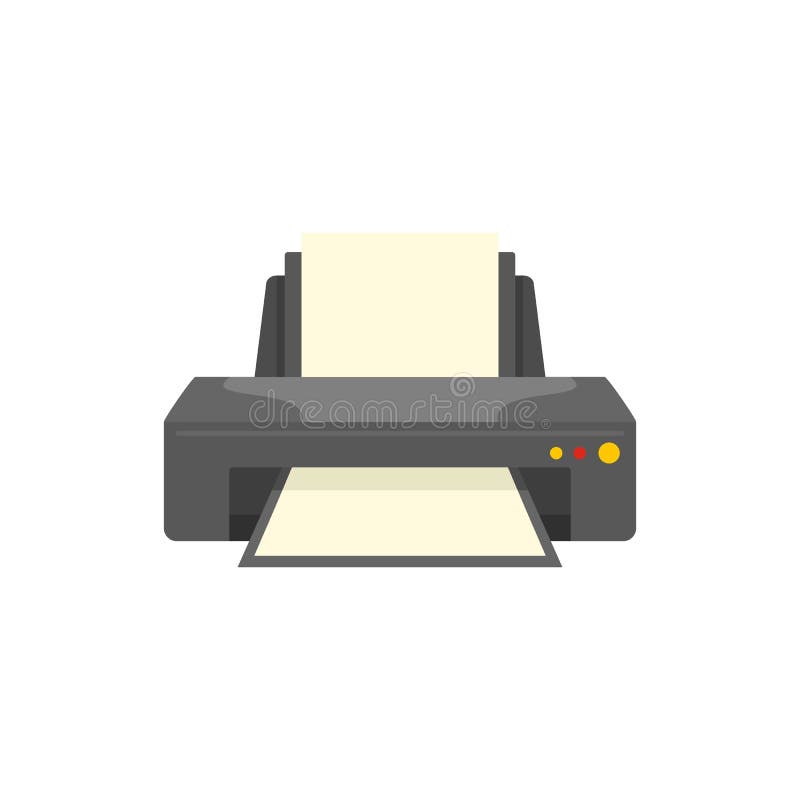 Jet Printer Icon, Flat Style Stock Vector - Illustration of ...
