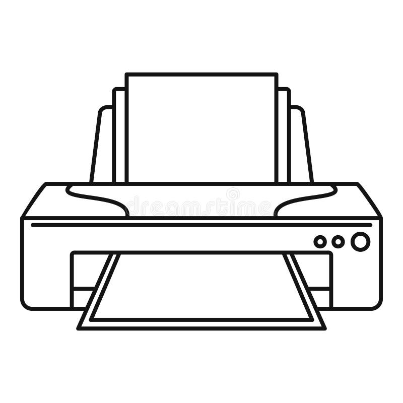 Jet Printer Icon, Outline Style Stock Vector - Illustration of folder ...
