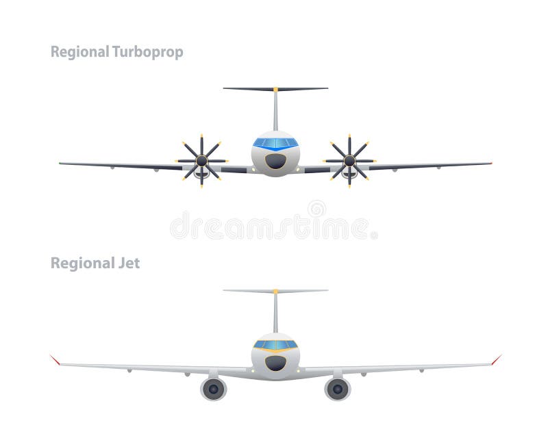 Jet and regional turboprop stock vector. Illustration of airliner ...