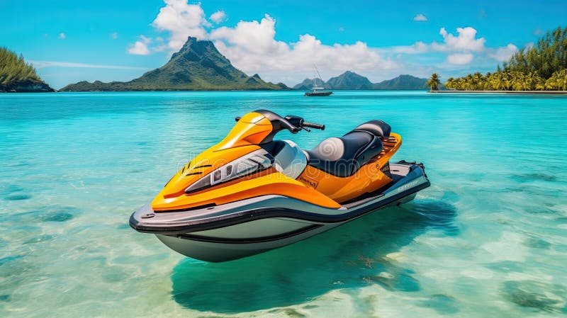 Jet ski on the Beach 1 stock image. Image of summer - 280996673