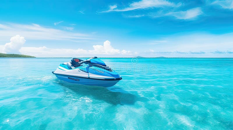 Jet ski on the Beach 1 stock image. Image of swimming - 280996689