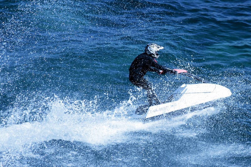 Jet-ski fun on a day stock image. Image of speed, speeding - 26937925